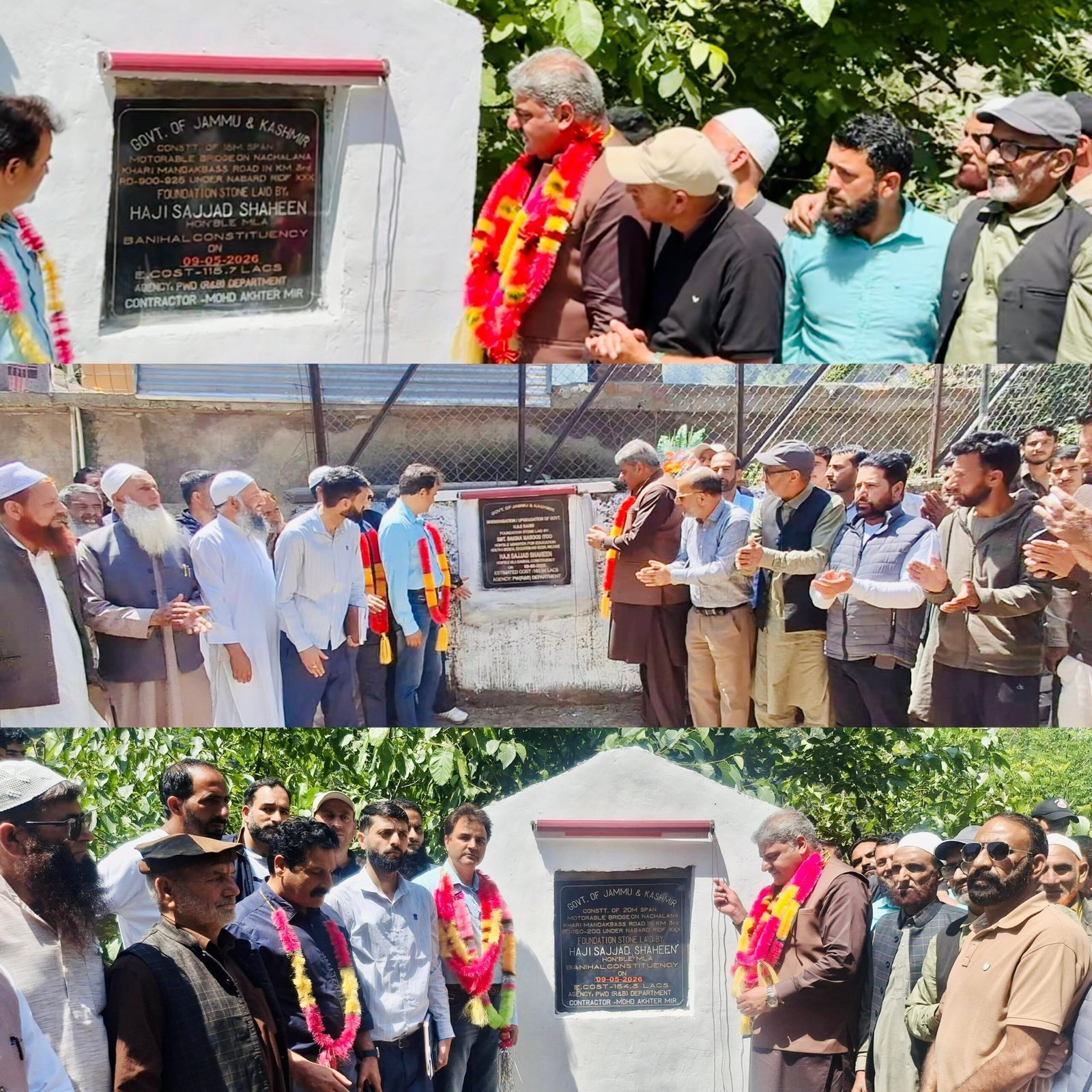 MLA Sajjad Shaheen Lays Foundation Stones for ₹5.4 Crore Projects in ...